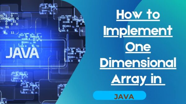 How To Implement One Dimensional Array In Java Obieda Ananbeh